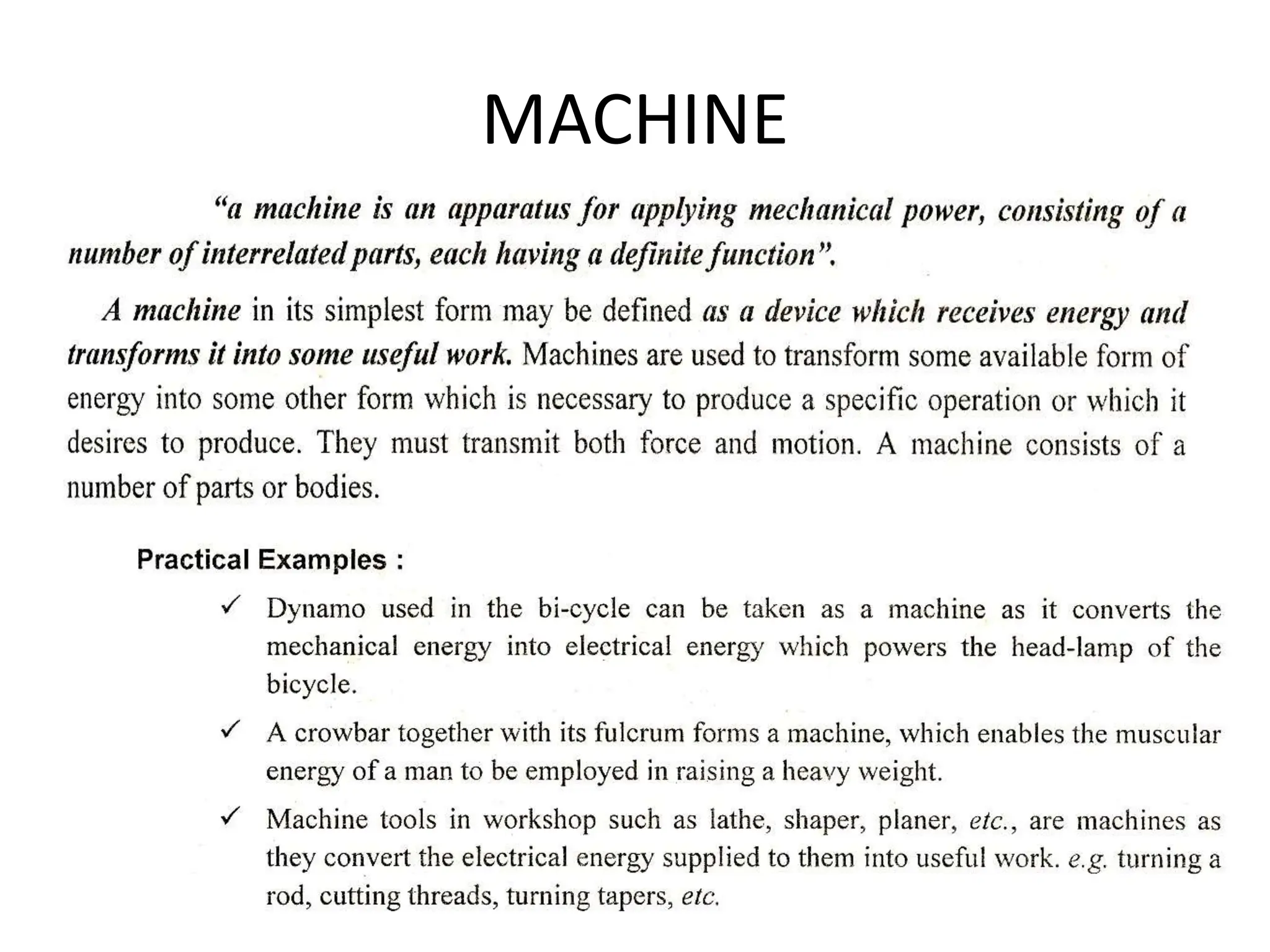 KINEMATICS OF MACHINES-UNIT-I-BASIC CONCEPTS & INTRODUCTION | PPT