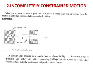 KINEMATICS OF MACHINES-UNIT-I-BASIC CONCEPTS & INTRODUCTION | PPT