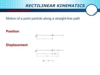 Chapter number 12: Kinematics of Particle.pptx