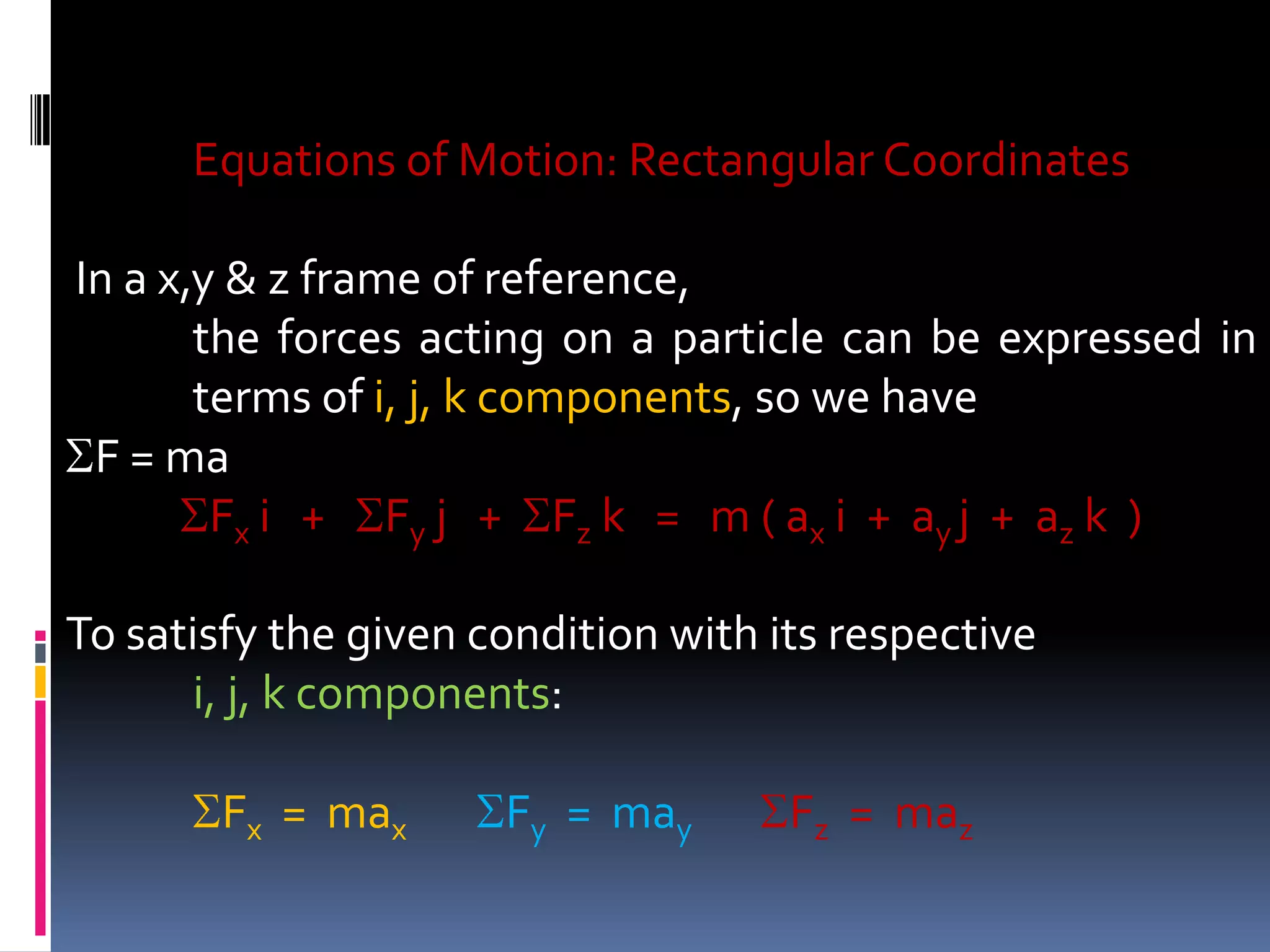 Kinematics of particles | PPTX