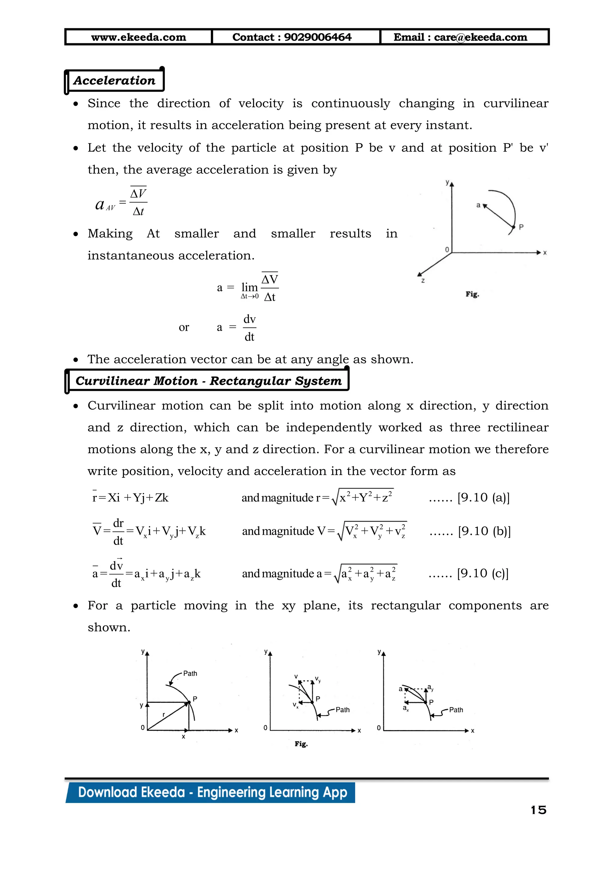 Kinematics of particles | PDF