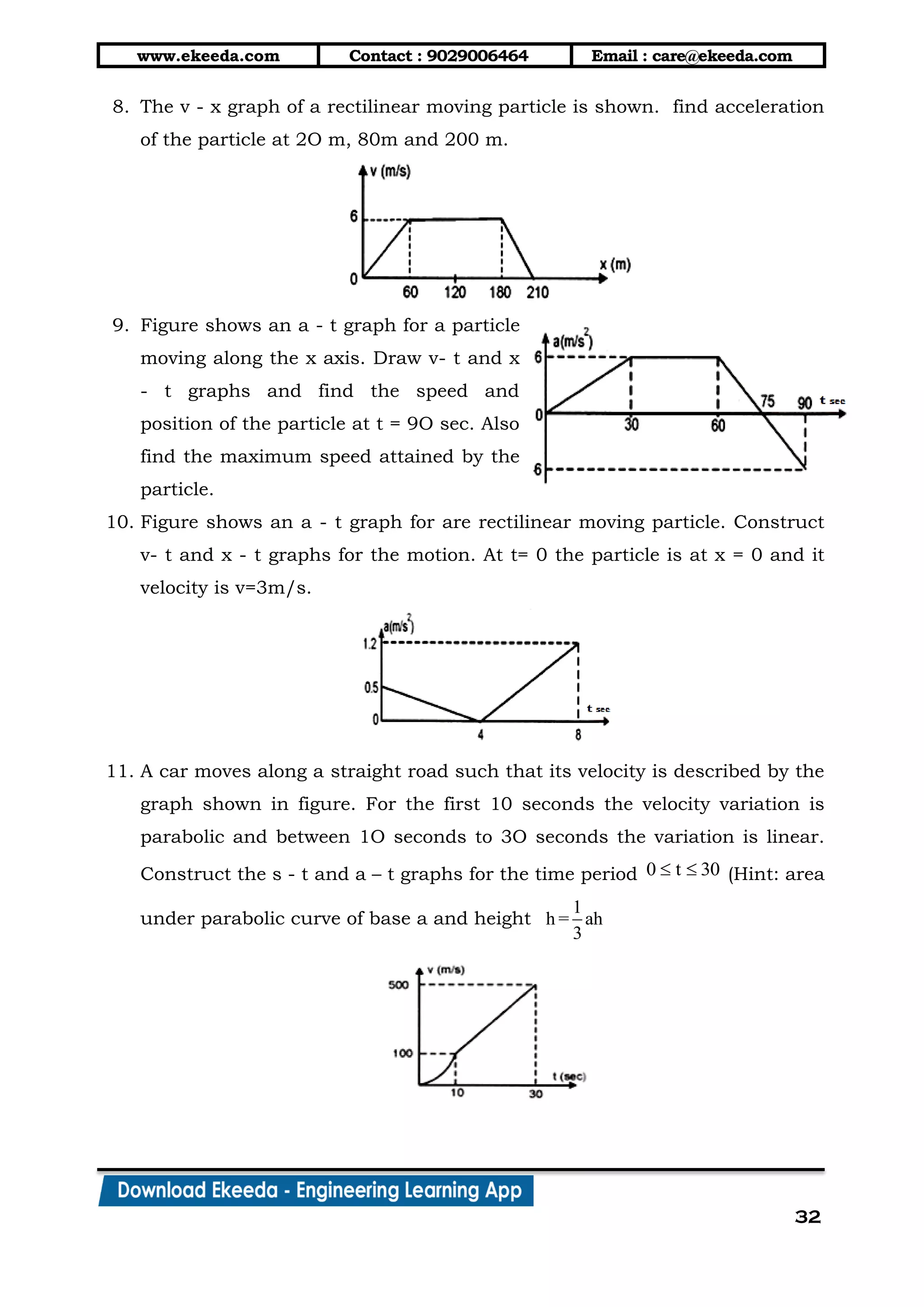 Kinematics of particles | PDF