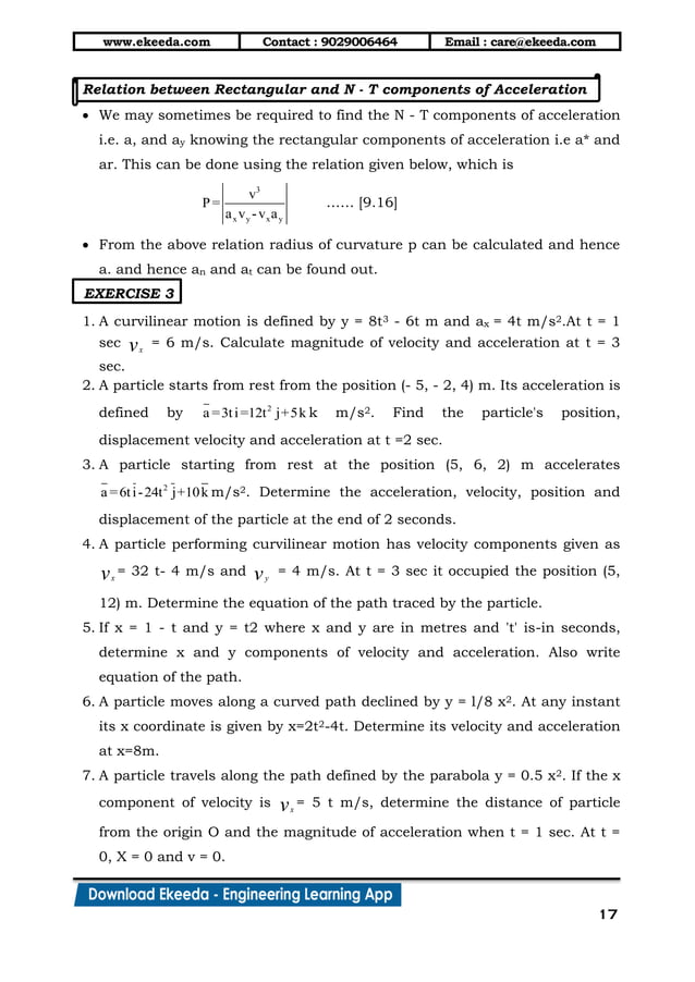 Kinematics of particles | PDF