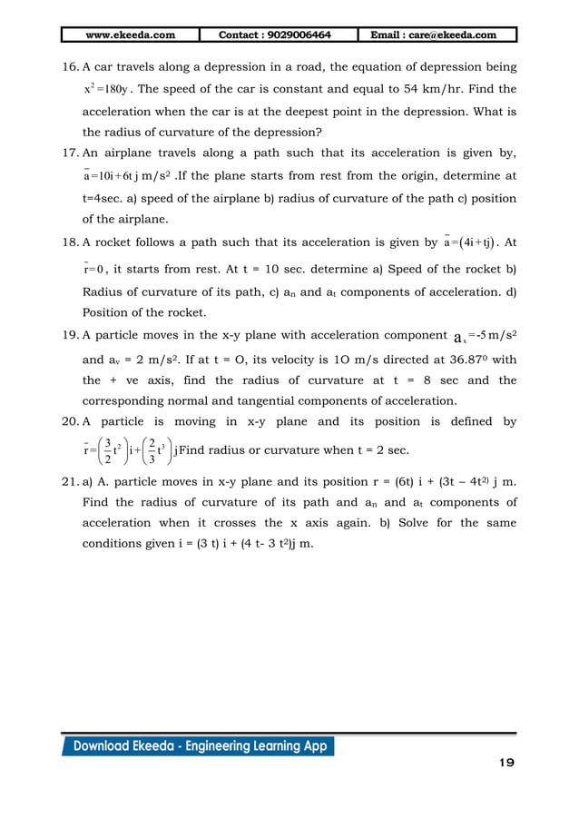 Kinematics of particles | PDF