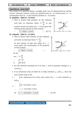 Kinematics of particles | PDF