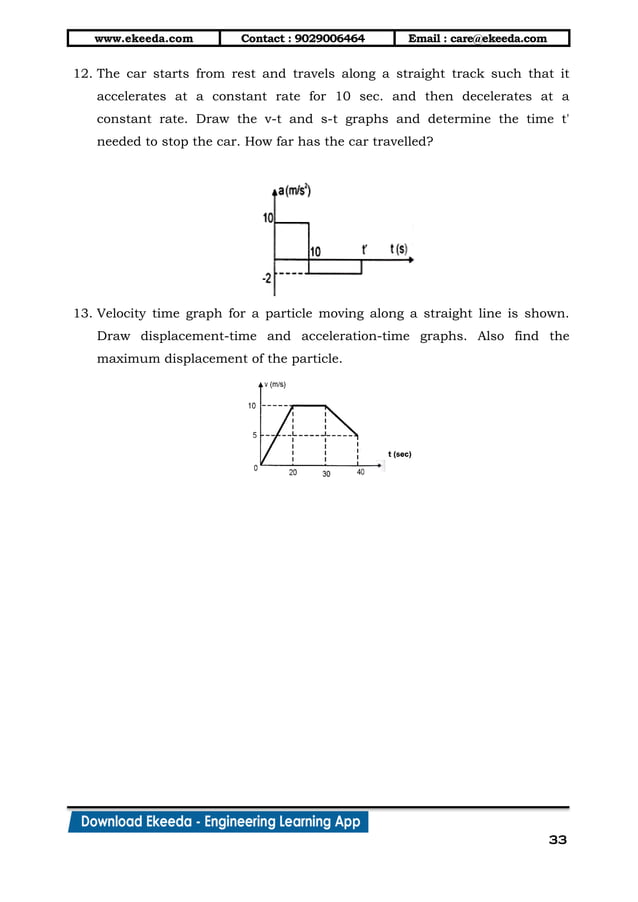 Kinematics of particles | PDF