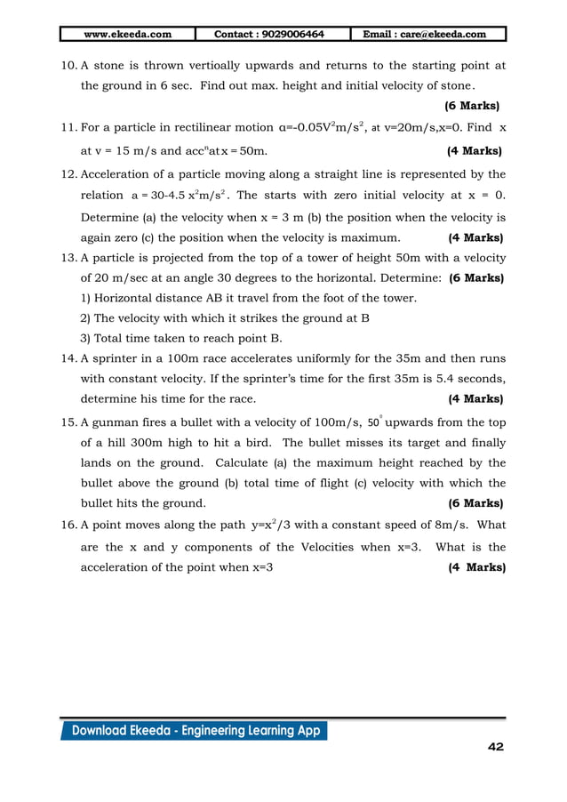 Kinematics of particles | PDF