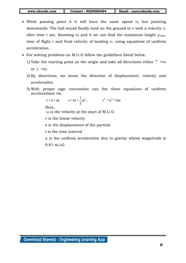 Kinematics of particles | PDF