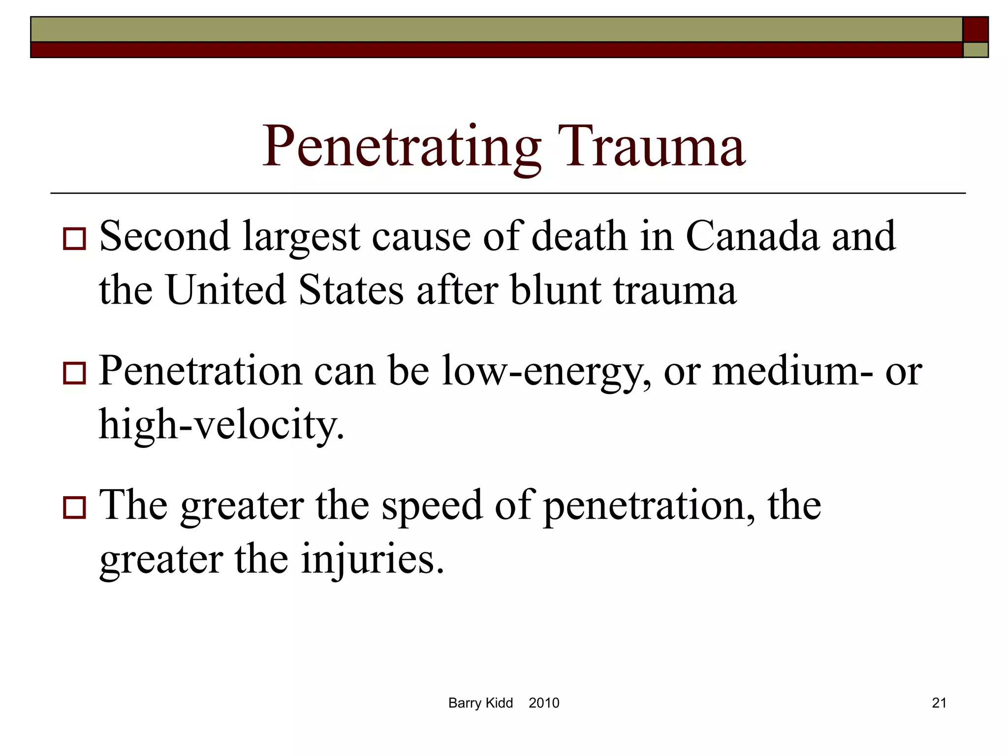 Kinematics of trauma | PPT