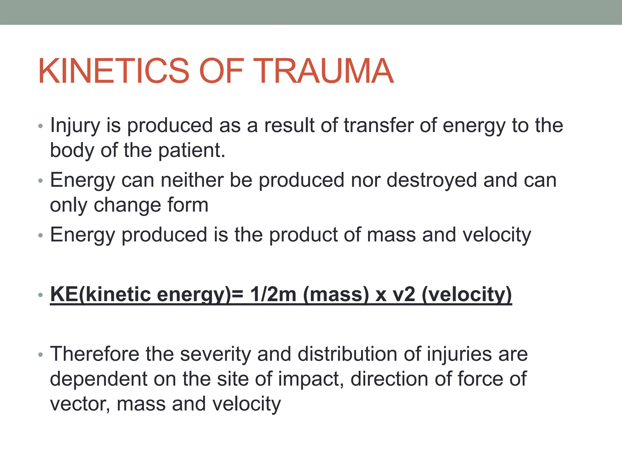 KINEMATICS OF TRAUMA IN ROAD TRAFFIC ACCIDENTS | PPTX