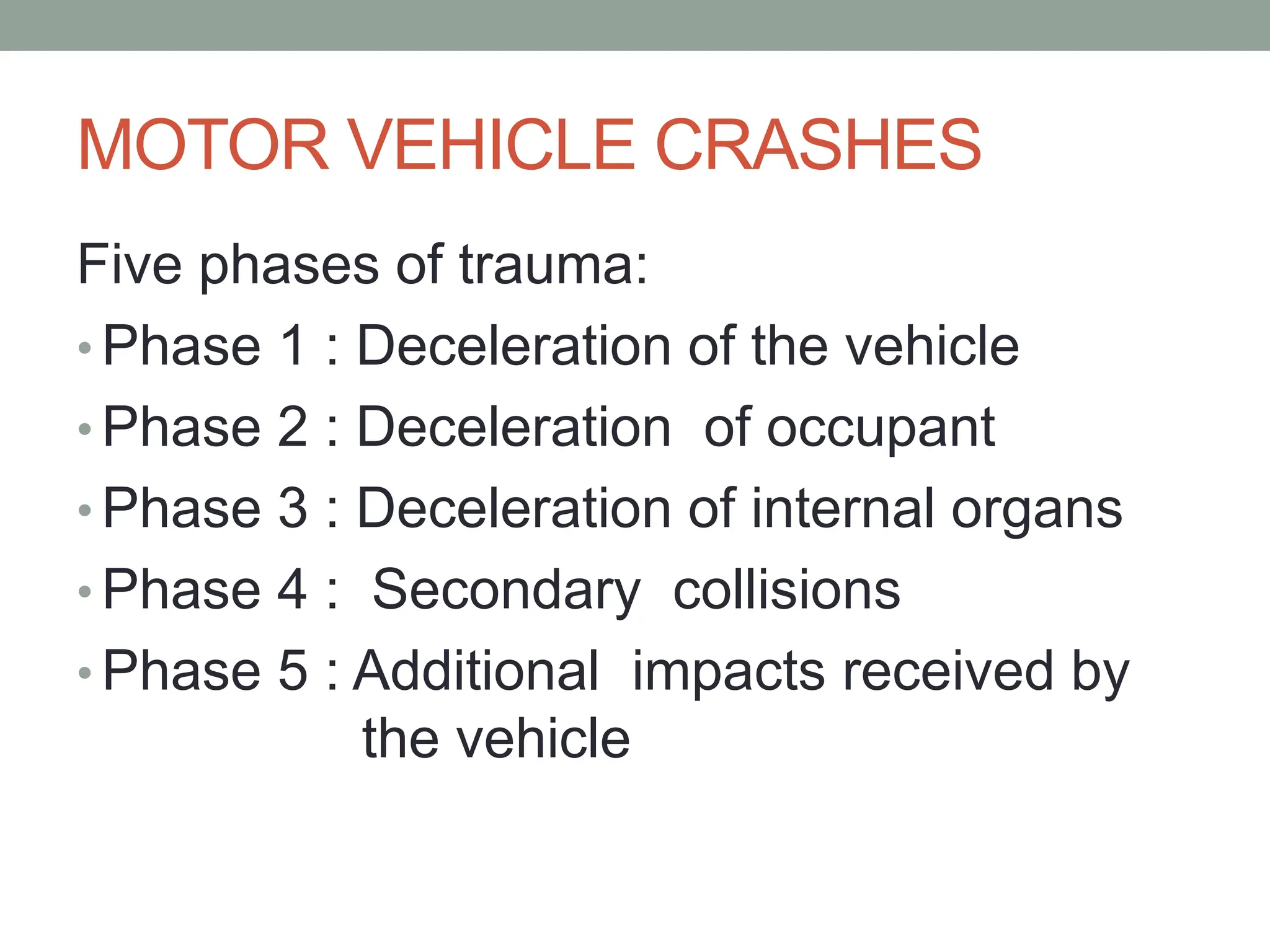 KINEMATICS OF TRAUMA IN ROAD TRAFFIC ACCIDENTS | PPTX