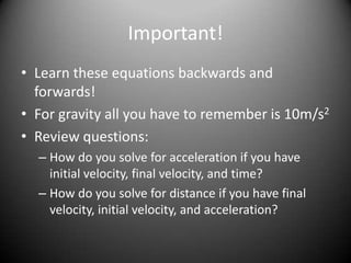 Kinematics powerpoint | PPTX | Physics | Science