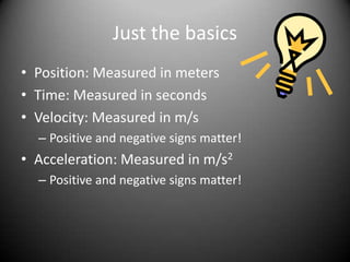 Kinematics powerpoint | PPT