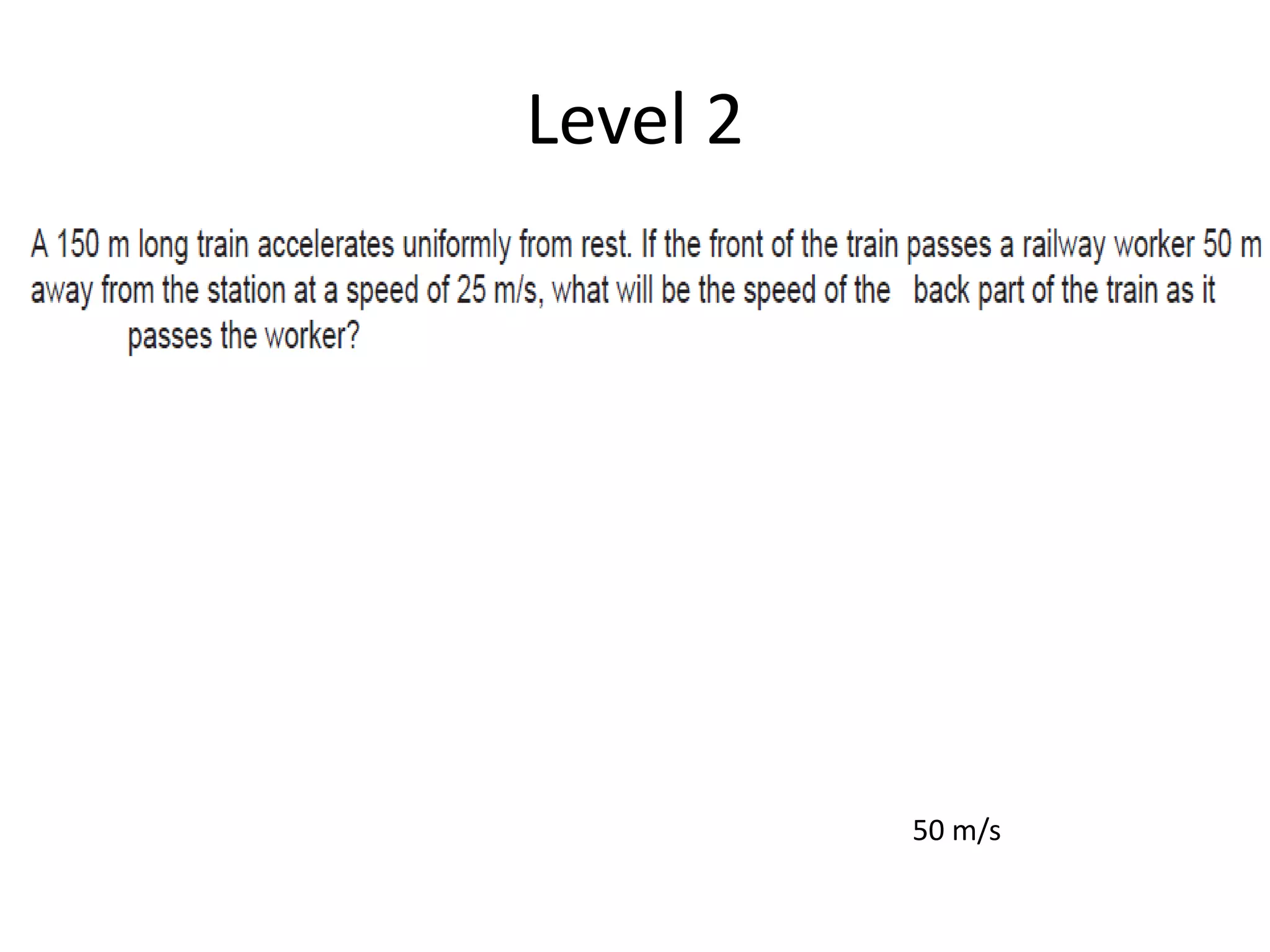 Kinematics questions | PPTX | Physics | Science