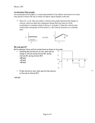 Kinematics review answers | PDF