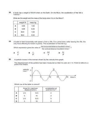 Kinematics worksheet | DOCX
