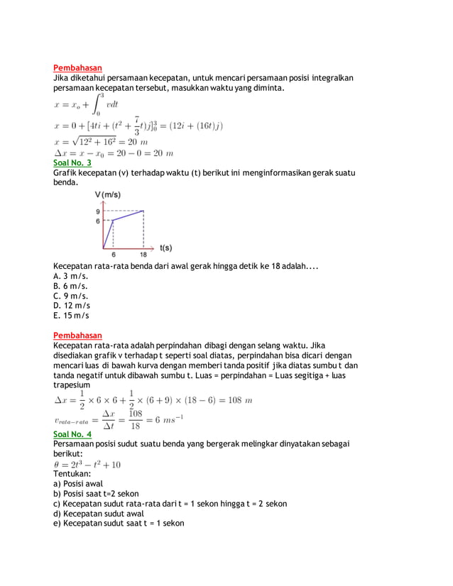 Kinematika gerak | PDF