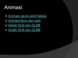 Kinematika gerak lurus | PPTX