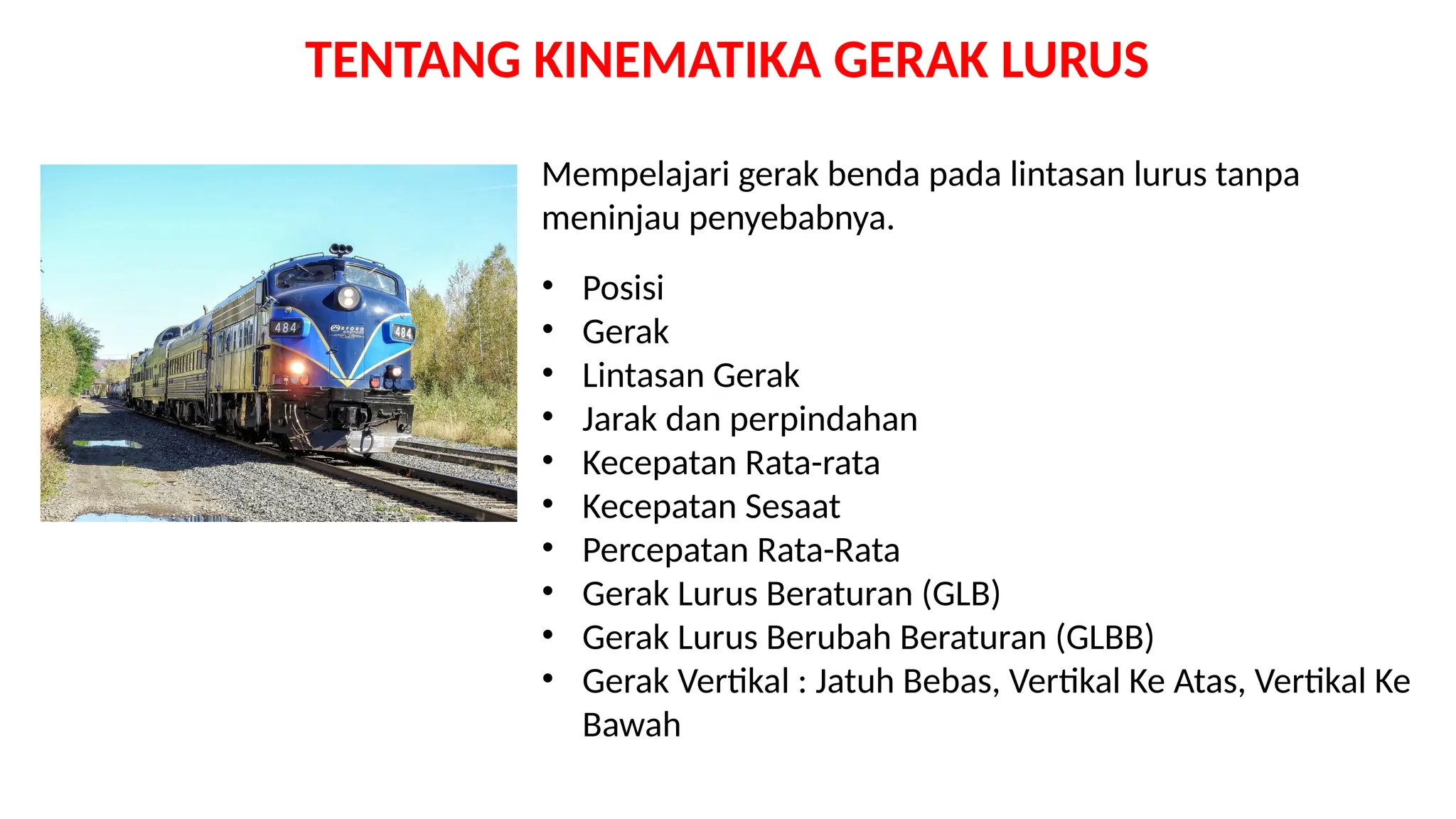 kinematika gerak lurus dan gerak melingkar | PPTX