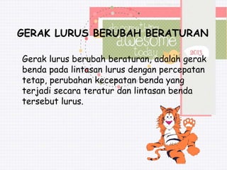 Kinematika gerak lurus | PPTX