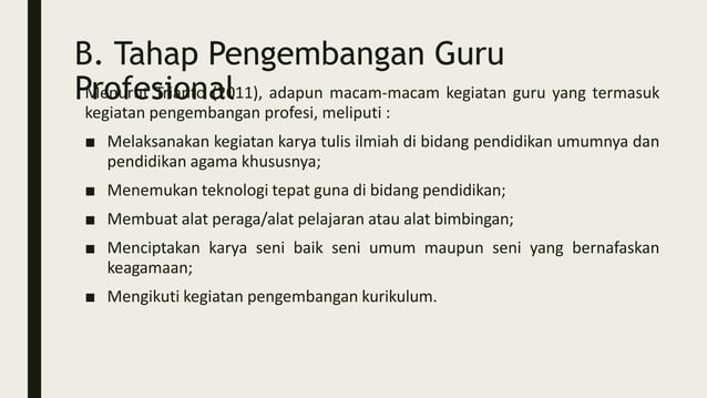 tahapan pengembangan guru profesional, alur dan kebijakan pengembangan ...