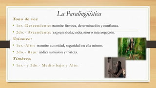 Kinesia proxemica paralinguistica | PPTX