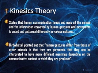 Kinesics Theory of Communication. | PPTX