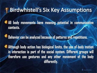 Kinesics Theory of Communication. | PPTX