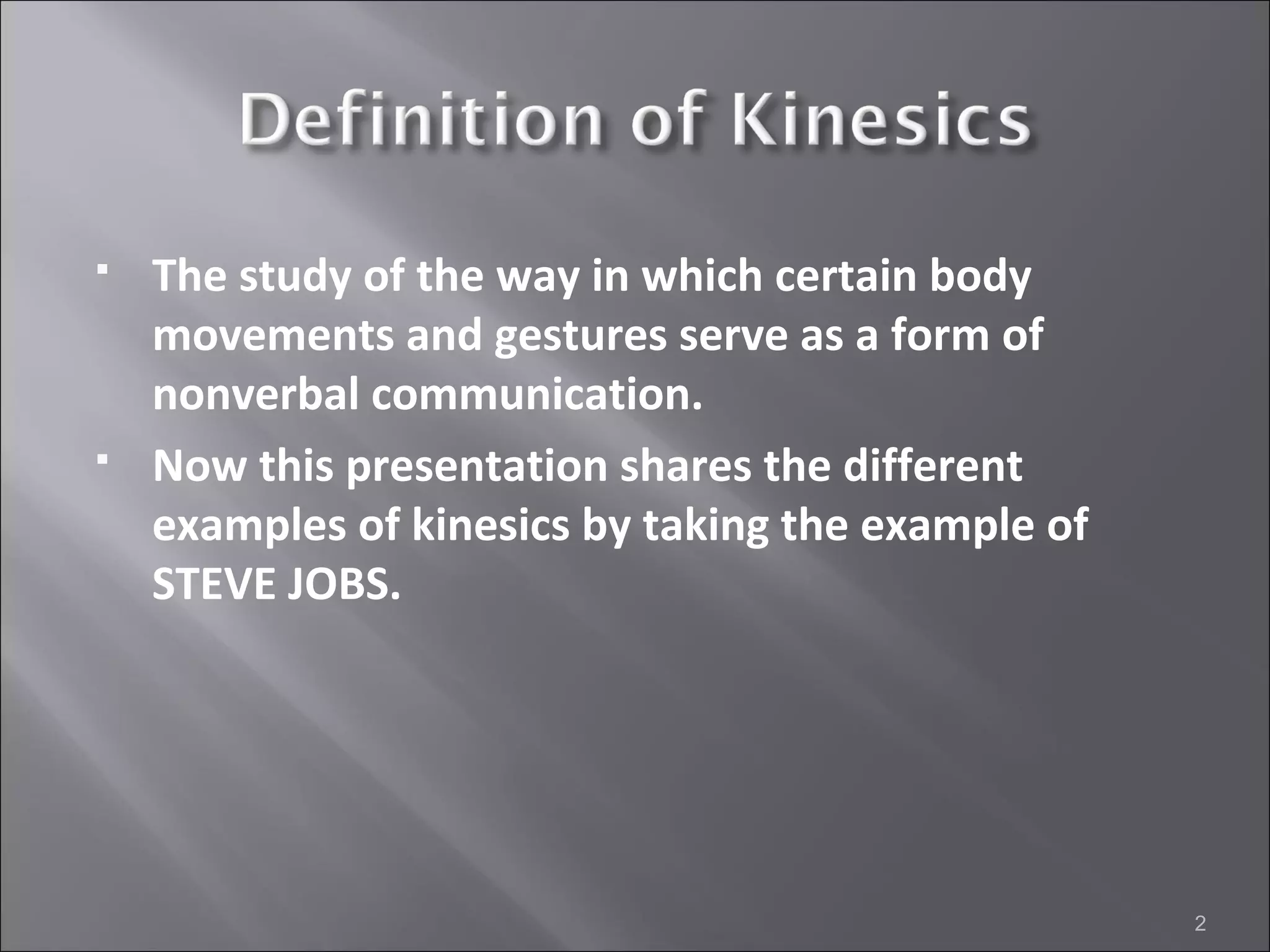 Examples of Kinesics | PPT