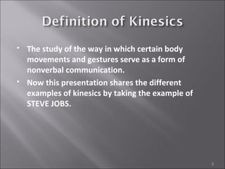 Examples of Kinesics | PPT