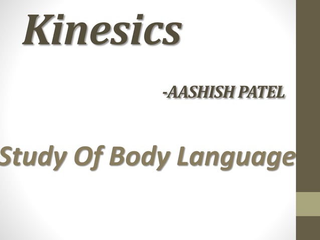 Kinesics | PPTX