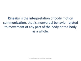 Kinesics | PPTX