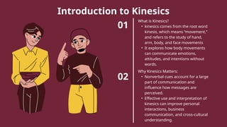 Kinesics.pptx non verbal communication presentation | PPT