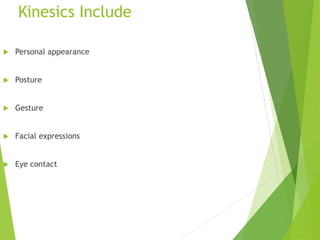Kinesics (2) (Communication Skills) | PPTX