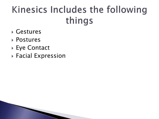 Kinesics Communication Skills | PPTX