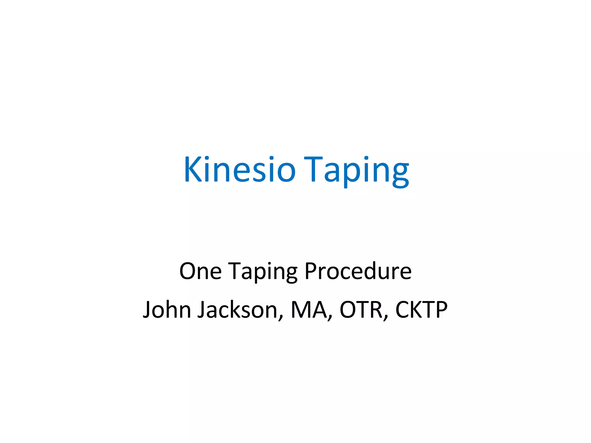 Kinesio Taping For Shoulder Subluxation | PPT