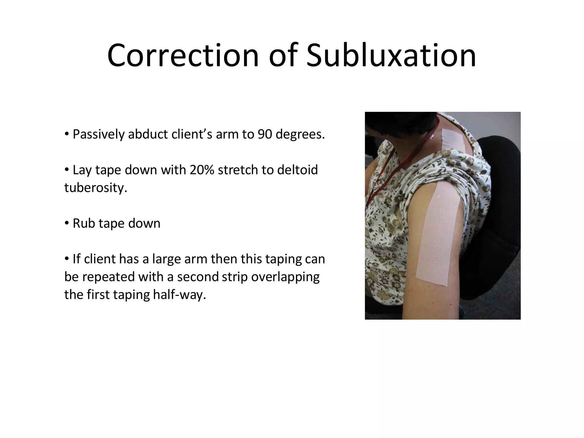 Kinesio Taping For Shoulder Subluxation | PPT