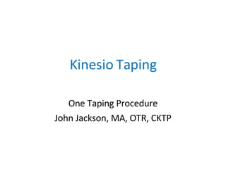Kinesio Taping For Shoulder Subluxation | PPT