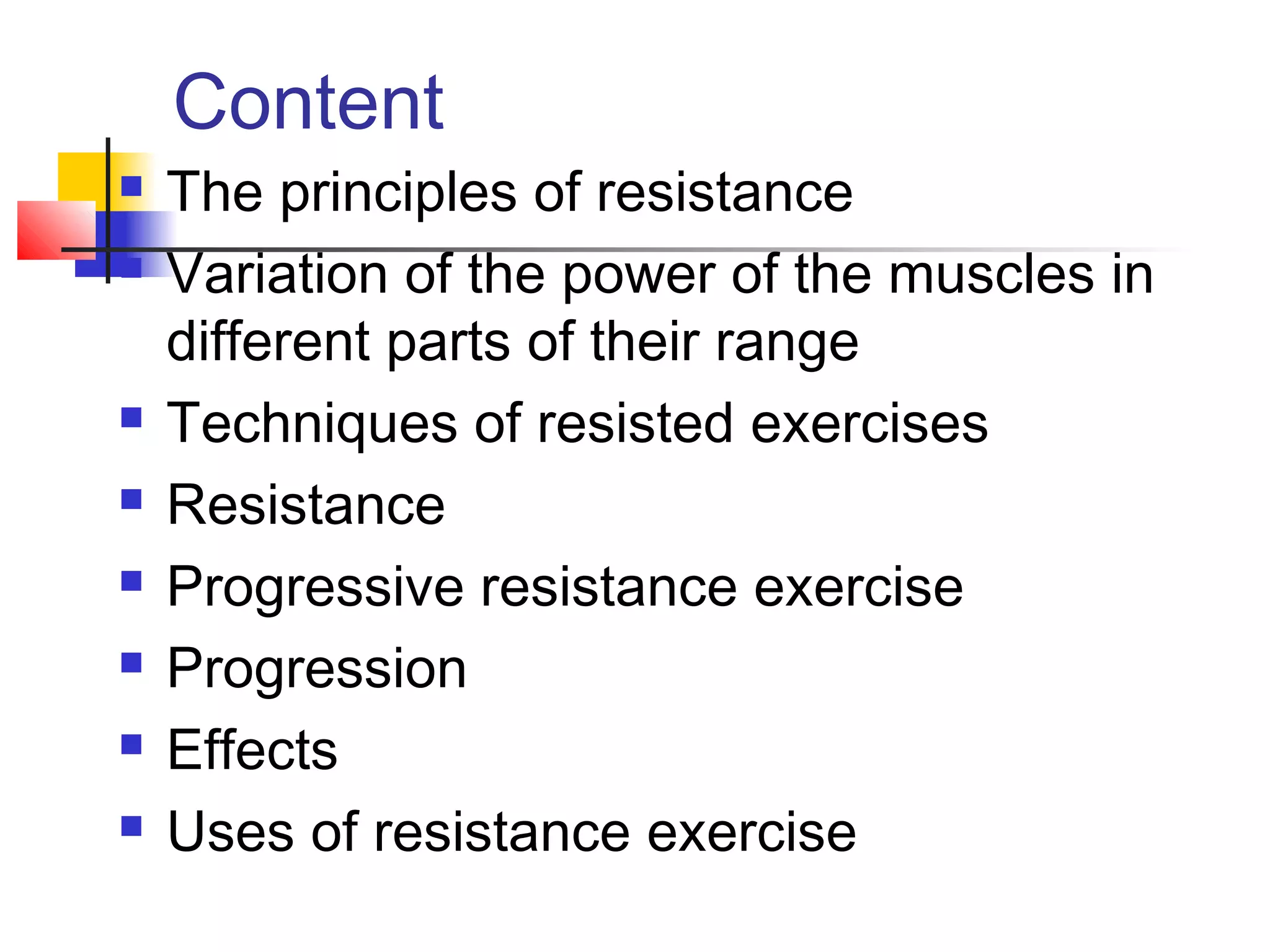 resisted exercises | PPT