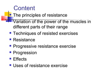 resisted exercises | PPT