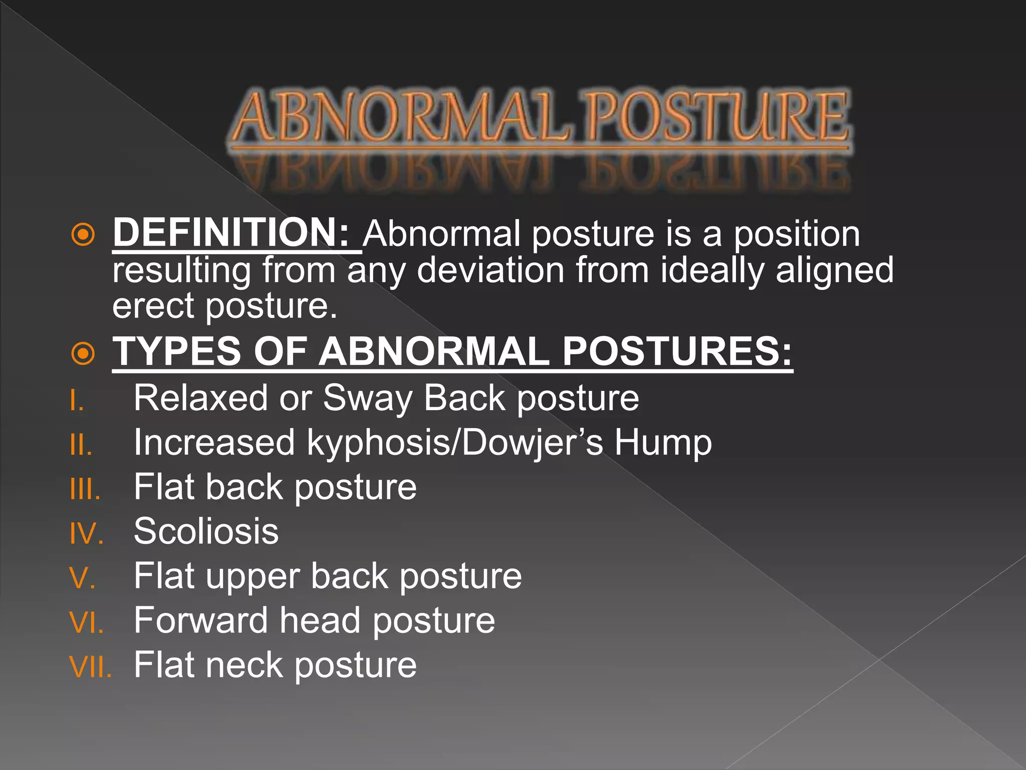 Kinesiology Postures and its types | PPTX