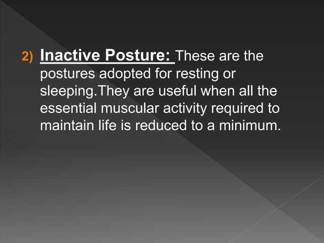 Kinesiology Postures and its types | PPTX | Physical Therapy | Wellness