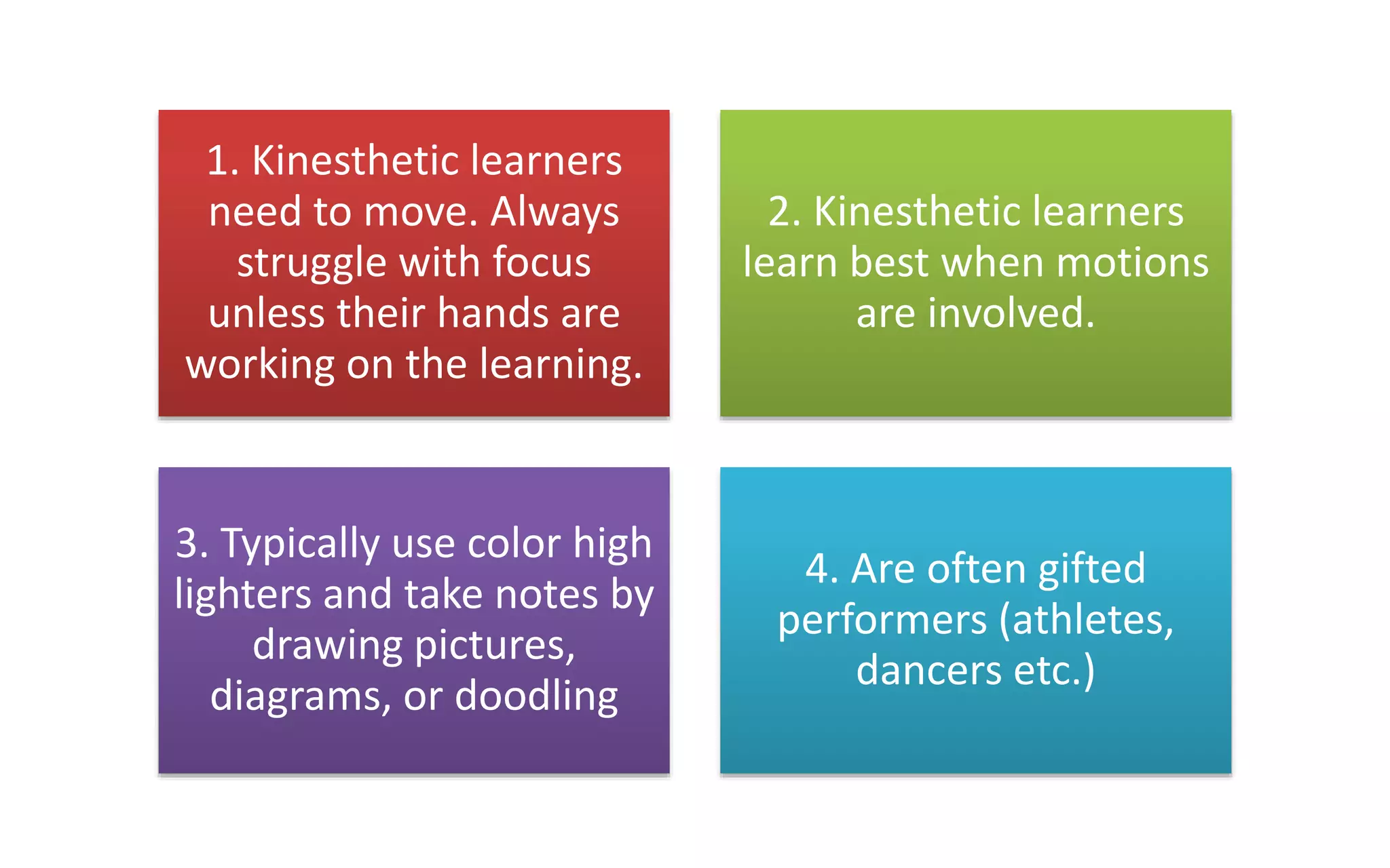 Kinesthetic learners | PPTX