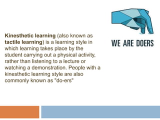 Kinesthetic learning(lam kin sing) | PPT