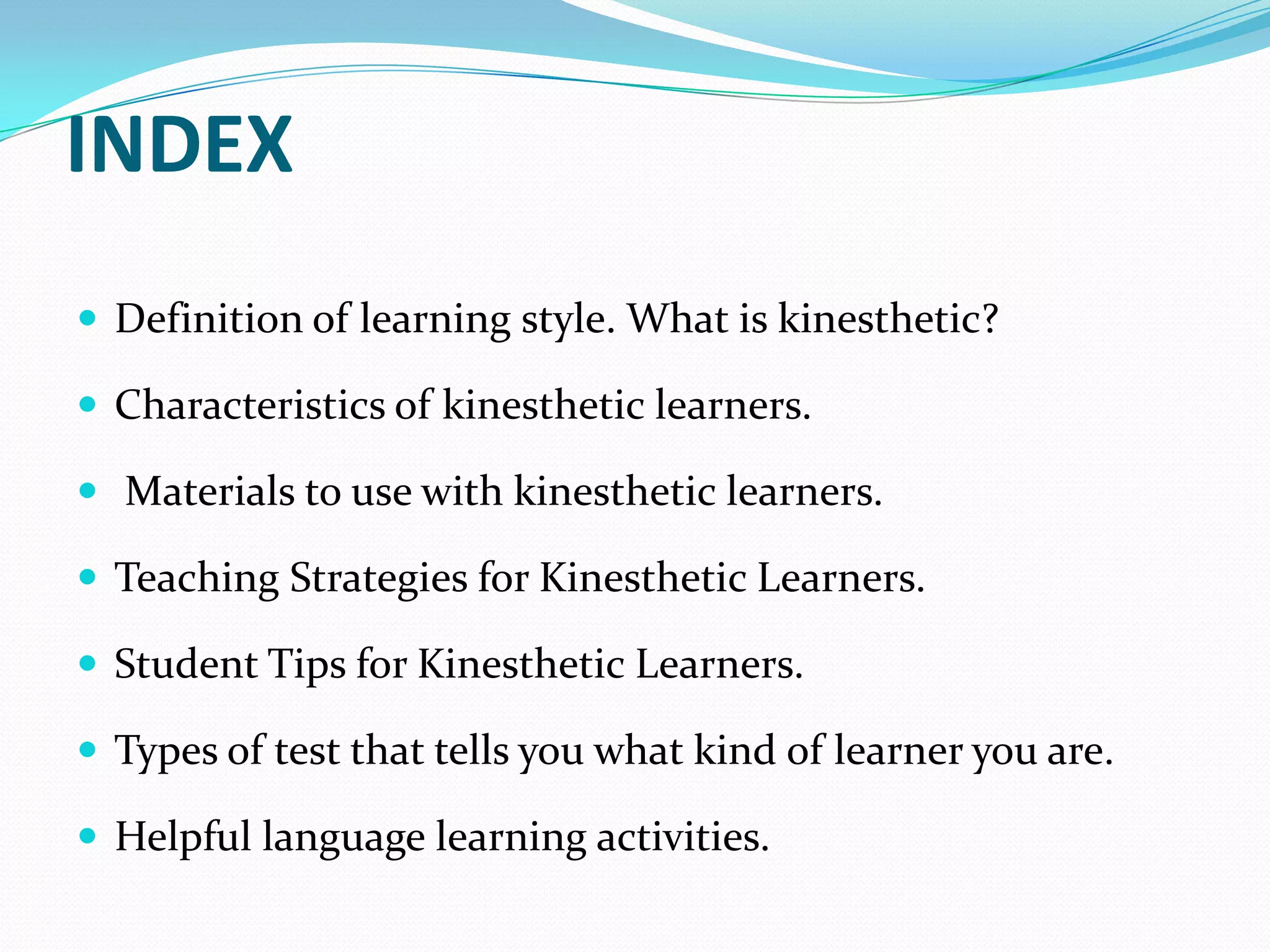 Kinesthetic power point | PPTX