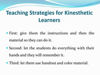 Kinesthetic power point | PPT