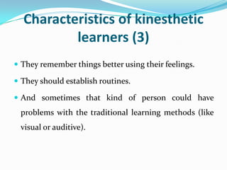 Kinesthetic power point | PPTX