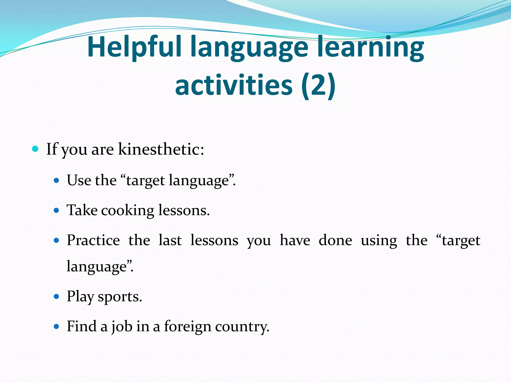 Kinesthetic power point | PPTX