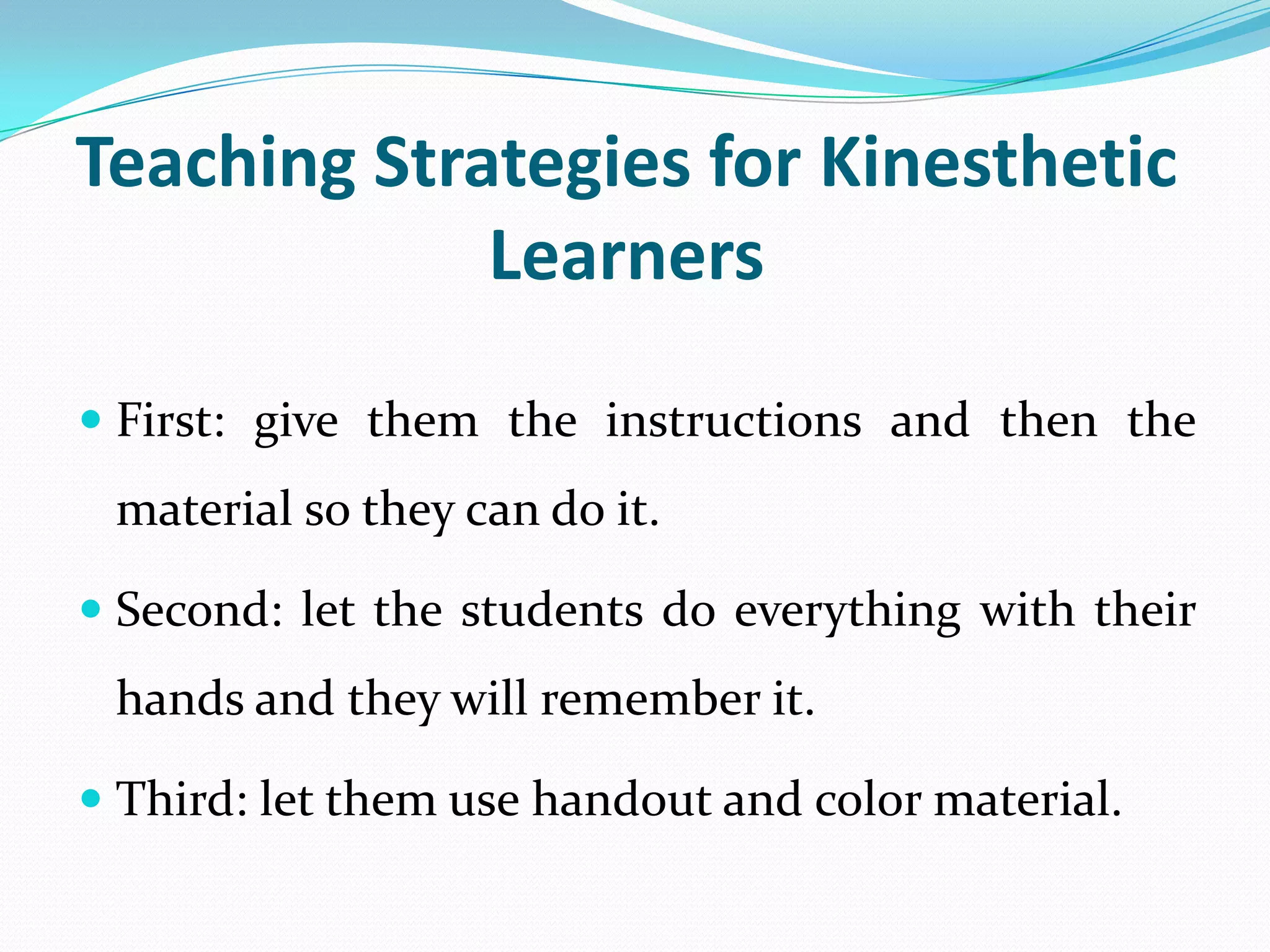 Kinesthetic power point | PPTX