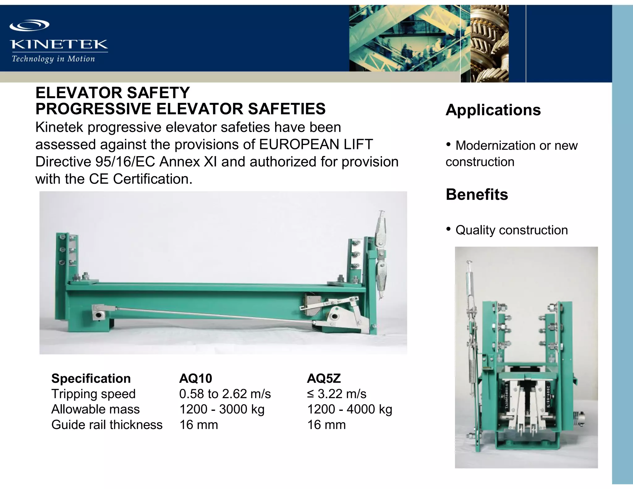 Kinetek Elevator & Escalator Solutions | PDF